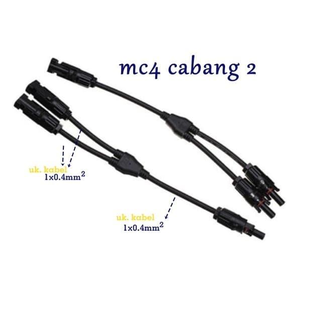 Jual Connector MC4 konektor MC4 cabang 2 untuk pemasangan Solar Panel ...
