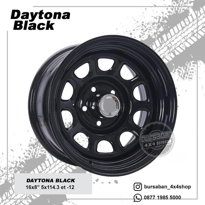 Jual Velg Besi Daytona Black R16 5x114.3 Cherooke Jeep Wrangler YJ ...