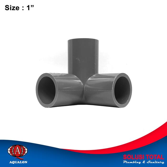 Jual Sambungan Tee Elbow 90 Ukuran 1" AQUALON HIDROPONIK Abu-Abu ...