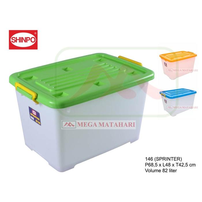 Jual Container Box Sprinter 82ltr 146 CB82 Shinpo - Biru - Jakarta ...