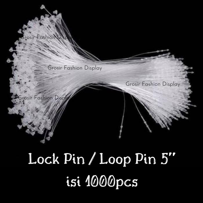 Jual Lock Pin 5 Inch / Loop Pin Tali Hang Tag 5 Inch Transparan Isi ...