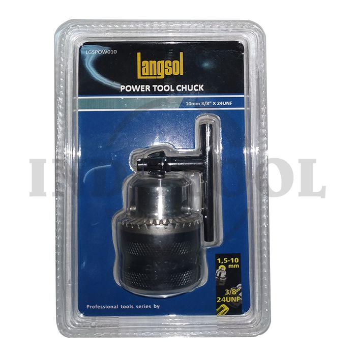 Jual POWER TOOL CHUCK 10MM ( 3/8" x 24UNF ) / KEPALA MESIN BOR LANGSOL ...