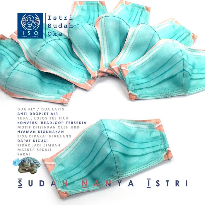 Promo Masker Kain 2 Ply Anti Droplet Air untuk di Kantor dan acara ...