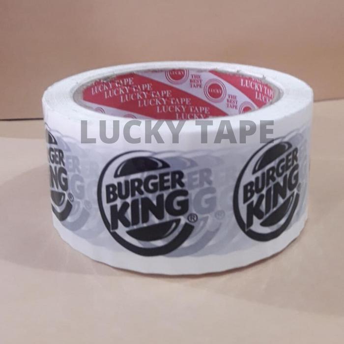 Jual Lakban Printing Custom Dasar Putih Susu + 1 Warna (1000pcs ...