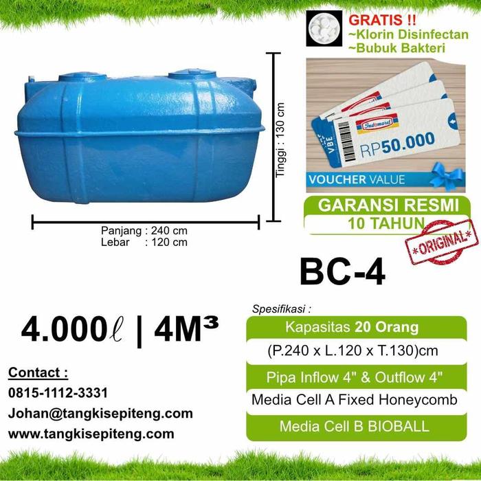 Jual Tangki BIOTANK 4m3 4 m3 - BIOTECH BIOFIL BIOFILTER - Jakarta Barat ...
