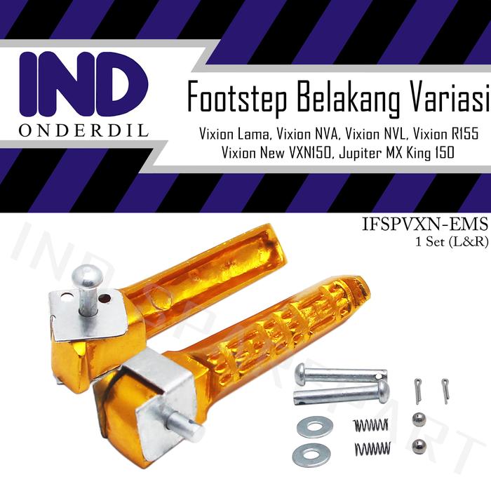 Jual Footstep-Barstep Foot Step-Bar Belakang Warna Emas Jupiter MX King ...