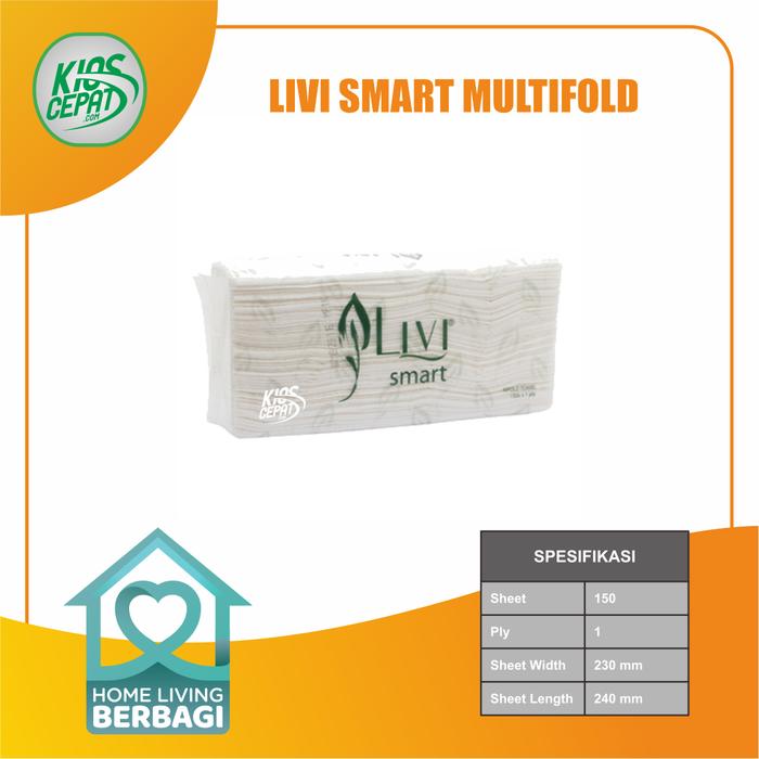 Jual Tissue LIVI SMART TOWEL Multifold 150's - Jakarta Barat ...