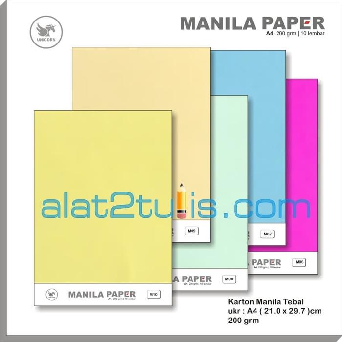 Jual Karton Manila Paper Pastel 200 gr A4 - Kota Bandung - GF DIGITAL ...