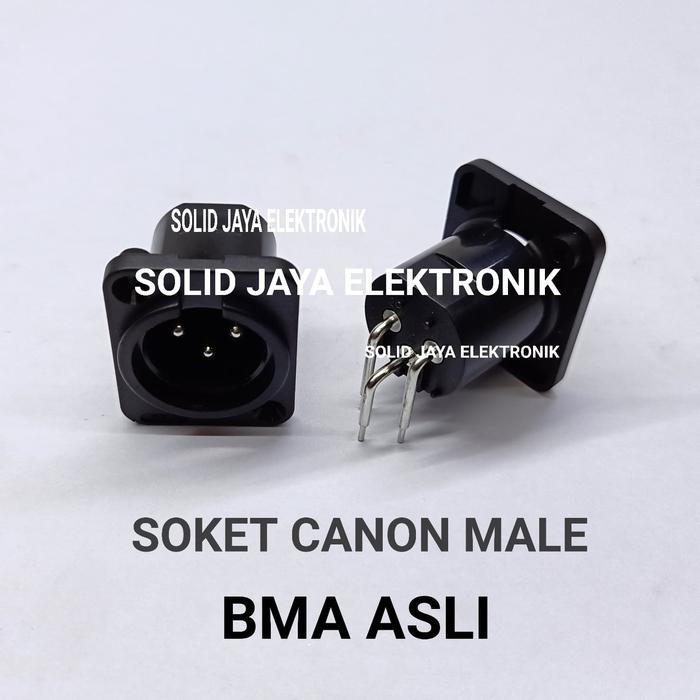 Jual SOKET CANON BMA MALE SOCKET CANON XLR COWO BMA 3 PIN KONEKTOR BMA ...