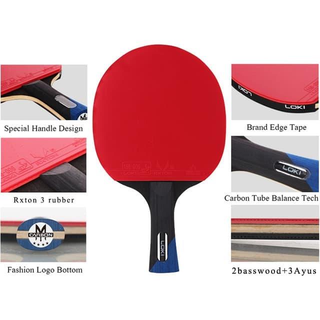 Jual bat pingpong loki 4 star carbon tube tech original di Seller surya ...