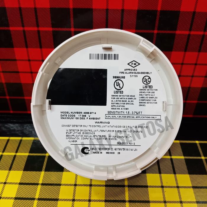 Jual Smoke Detector Merk Simplex Type 4098-9714 + Base - Jakarta Pusat ...