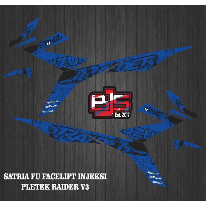 Jual stiker striping list motor satria fu injeksi pletek raider v3 ...