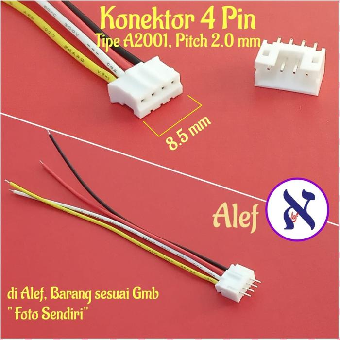 Jual Konektor ph 4 Pin A2001 LHE kabel pitch 2.0 White Housing Socket jst - Kota Surabaya - Alef ...