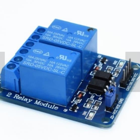 Jual Relay module 2 channel 5V output optocoupler 5V 10A ch 250VAC ...