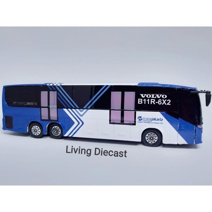 Jual Custome repaint Diecast / miniatur Maxi bus Transjakarta (Blue ...