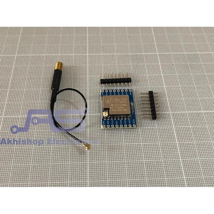 Jual LoRa Ra-02 SX1278 Wireless Long Range 433Mhz SPI Include Antenna ...
