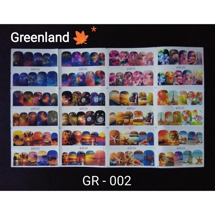 Jual Sticker Kuku Air Transfer Motif Musim Gugur Daun Mapel Decal Di ...