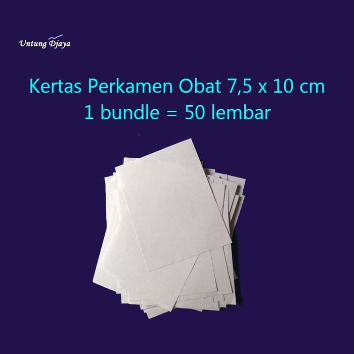 Jual Kertas Perkamen Obat Farmasi / Kertas Puyer Buram Isi 50 Lembar - Jakarta Pusat - Untung ...
