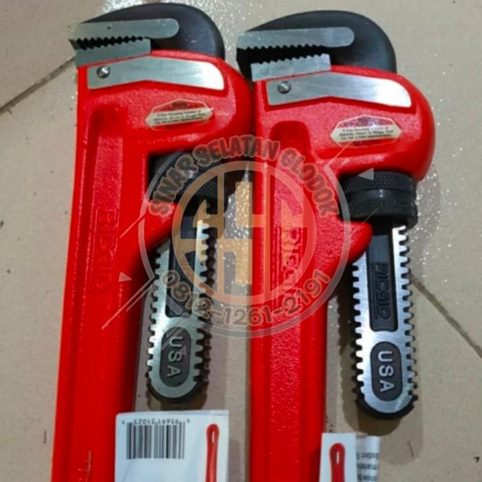 Jual Pipe Wrench RIDGID 10" Kunci Pipa Air Ledeng PDAM Plumbing Heavy ...