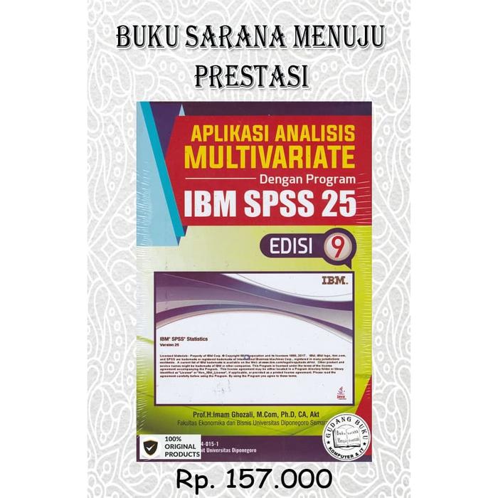 Jual BUKU APLIKASI ANALISIS MULTIVARIATE DENGAN PROGRAM IBM SPSS 25 - Kota Bandung - jovan book ...