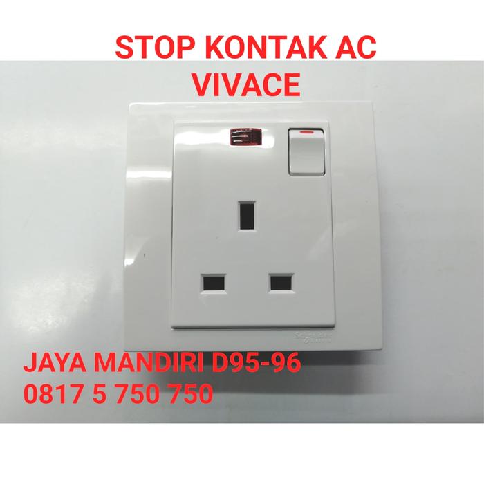 Jual STOP KONTAK AC VIVACE SCHNEIDER KB15N StopKontak with Switch ...