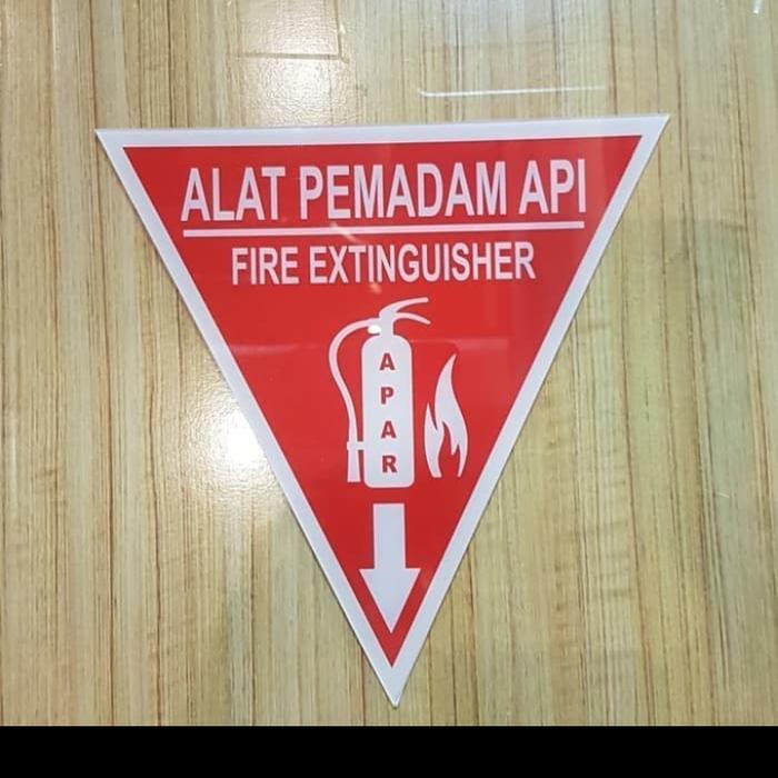 Jual SIGN AKRILIC K3 RAMBU SAFETY SEGITIGA APAR 20X20CM - Jakarta Barat ...