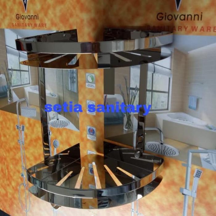 Jual RAK SABUN SUDUT STAINLESS/TEMPAT SABUN 2 SUSUN SIKU di Seller ...
