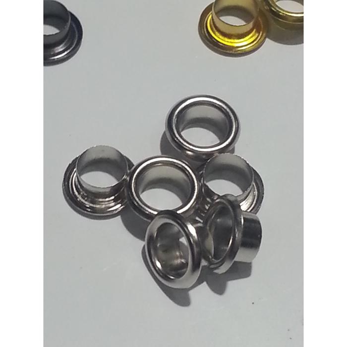 Jual Mata Ayam Eyelet V20 Anti Karat Kode MA020 lubang 6,5mm / Mata itik. - Nikel-perak, 144 PCS ...