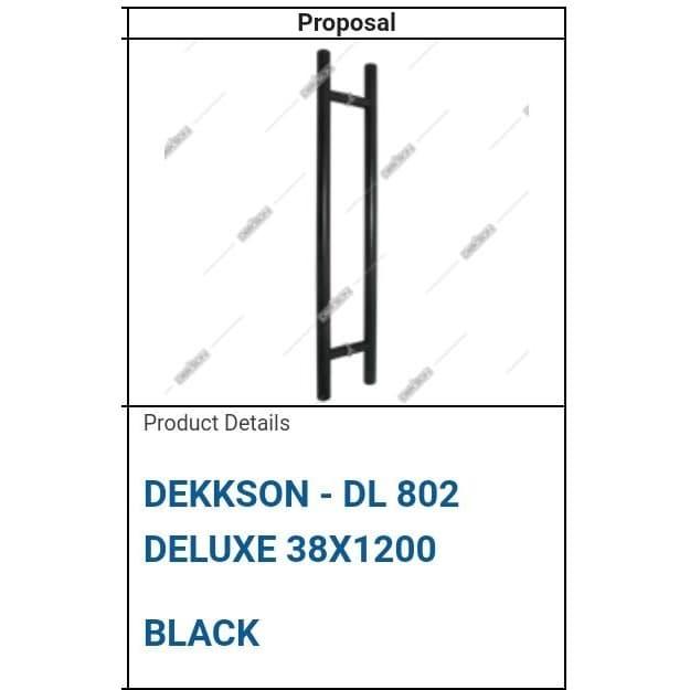Jual PULL HANDLE DEKKSON DELUXE PH DL802 38X1200X800 BLACK Handle 120 ...