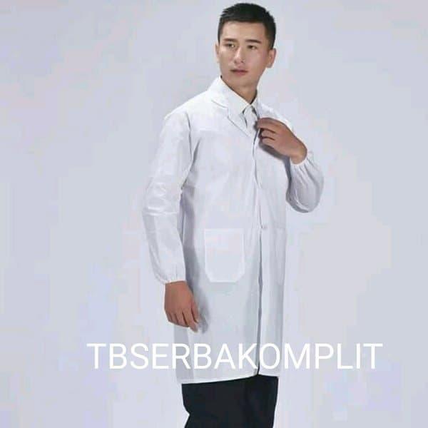 Jual Jas Laboratorium Lengan Panjang Size M L XL Baju Lab Dokter Putih ...