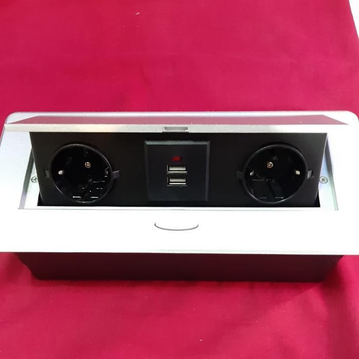 Jual Stop Kontak Meja Lantai 2 Gang + USB 2 Gang - Kota Tangerang ...