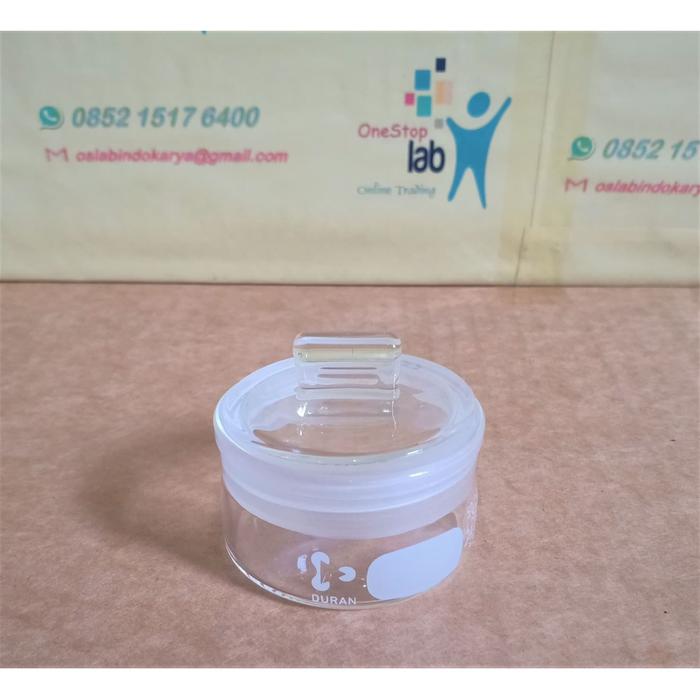 Jual Botol timbang cap 80 ml Weighing bottle flat shape DURAN ORIGINAL ...
