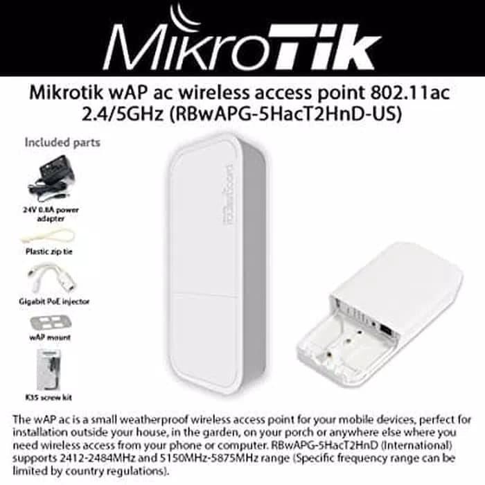 Promo Mikrotik RBwAPG-5HacT2HnD wAP-AC Router Wireless Dual Band Indoor ...