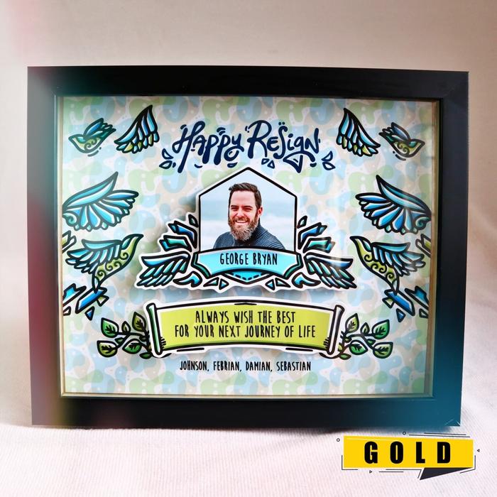Jual Hadiah HAPPY RESIGN Pop Up Frame Kado Unik Perpisahan Kantoran ...