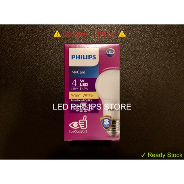 Jual Lampu LED Philips 4 Watt BESAR Kuning / Warm White (4Watt 4 W 4W ...