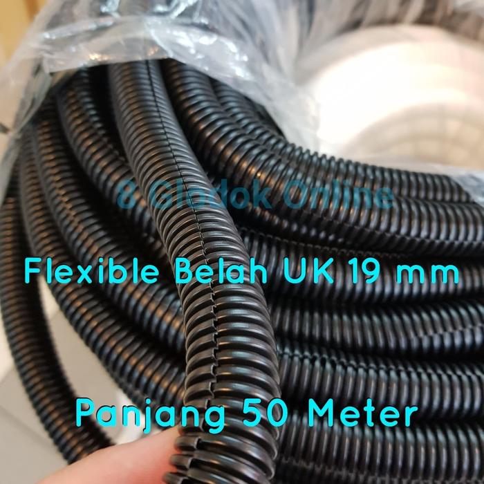 Jual Flexible Belah PVC 19 mm / Flexible Conduit Belah PVC 19mm Warna ...