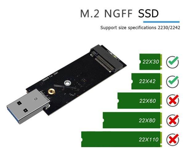Jual Casing SSD M.2 2242 NGFF SATA USB 3.0 M2 ADAPTER EXTERNAL ...