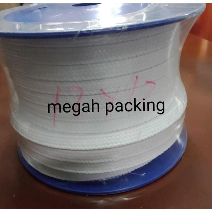 Jual Gland packing pure teflon ptfe 6mm x 6mm/meter (gland packing ...