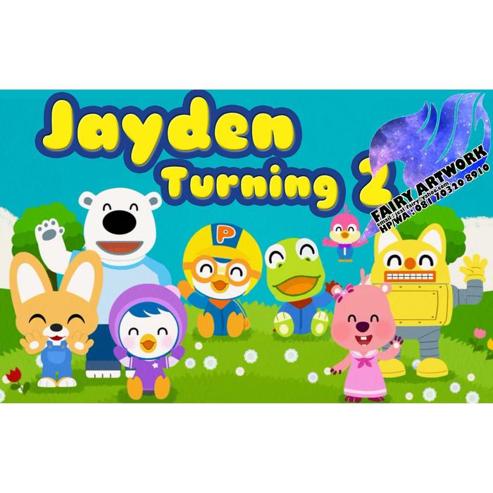 Jual Pororo Spanduk Banner Ulang Tahun Ukuran 1,5 x 1 meter - Kota ...