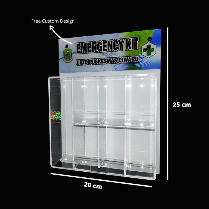 Jual Kotak Obat P3K/Emergency Kit Box/First Aid Box Akrilik - Kab ...