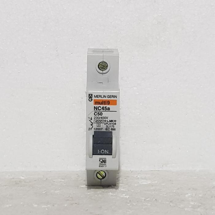 Jual MCB Multi 9 MERLIN GERIN NC45a C50 1P 50A SNI / MCB Multi9 50A 1P SNI - Jakarta Pusat ...