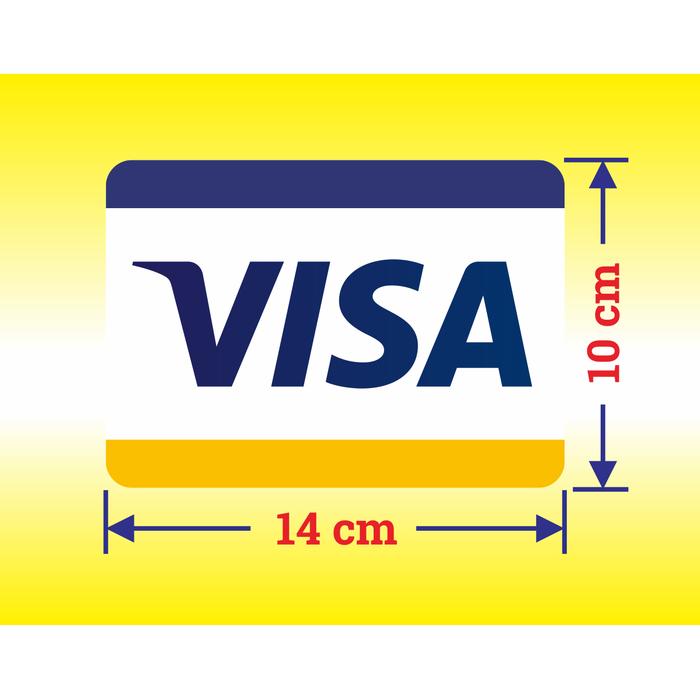 Jual Sticker Visa Card stiker pembayaran non tunai cashless 14 x 10 cm ...
