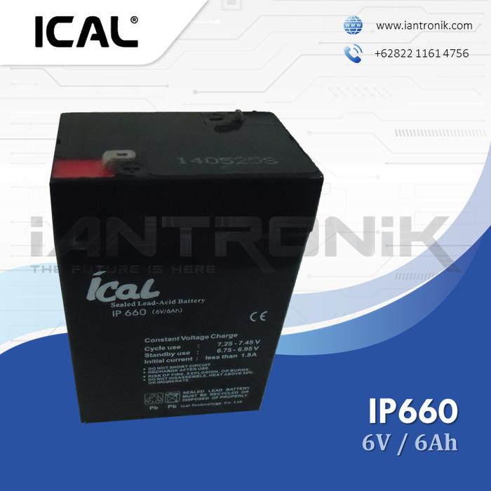 Jual BATERAI ICAL 6V 6Ah VRLA (UPS/PANEL SURYA) AKI KERING - Jakarta ...