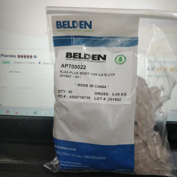 Jual Belden Plug Boot RJ45 Cat 6 (AP700022) - Jakarta Utara - Pieroku ...
