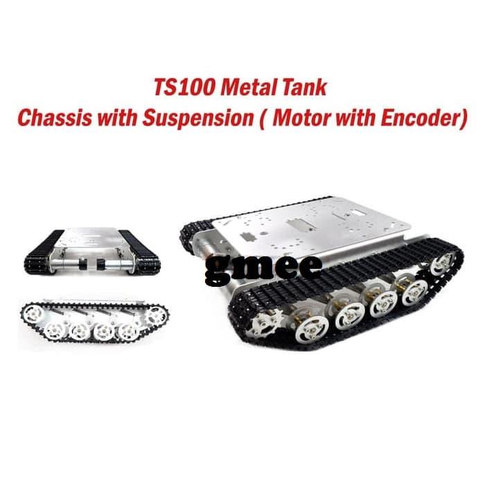 Jual TS100 Metal Tank Chassis with Suspension ( Motor with Encoder) RC ...