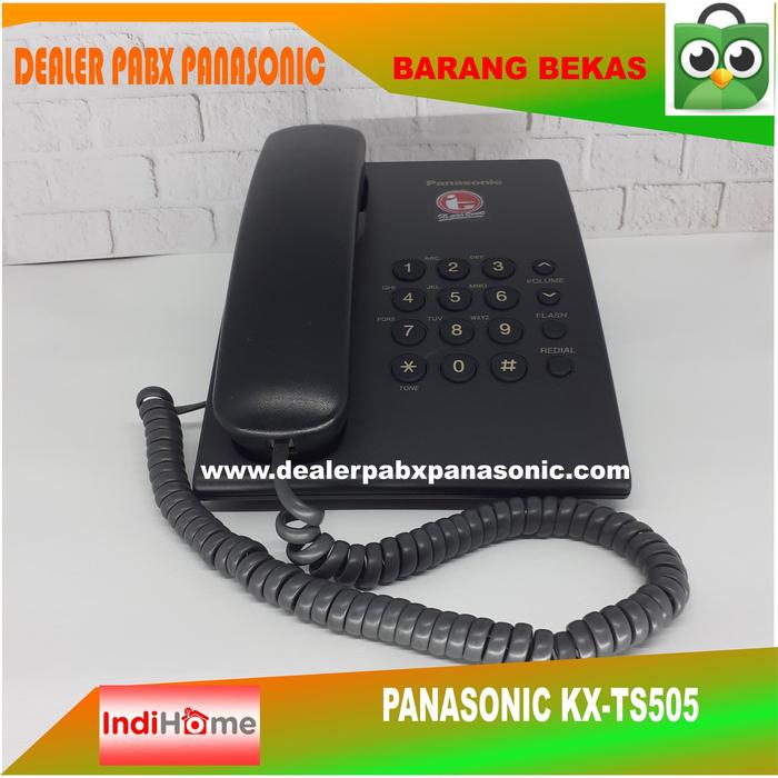 Jual Telpon Rumah Panasonic KX-TS505 Telepon Single Line Analog Warna Hitam - Kota Bekasi ...