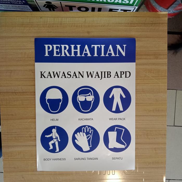 Jual SIGN STICKER K3 KAWASAN WAJIB APD 30x40cm - Jakarta Barat - PRIME ...