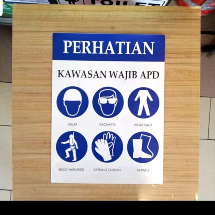 Jual STIKER K3 RAMBU SAFETY UK30X40CM WAJIB APD - Jakarta Barat - PRIME ...