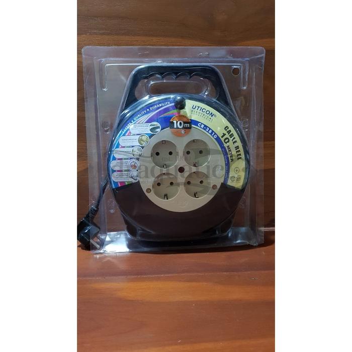 Jual UTICON CR-2810 CABLE REEL 10 METER 2500W KABEL ROLL STOP KONTAK ...