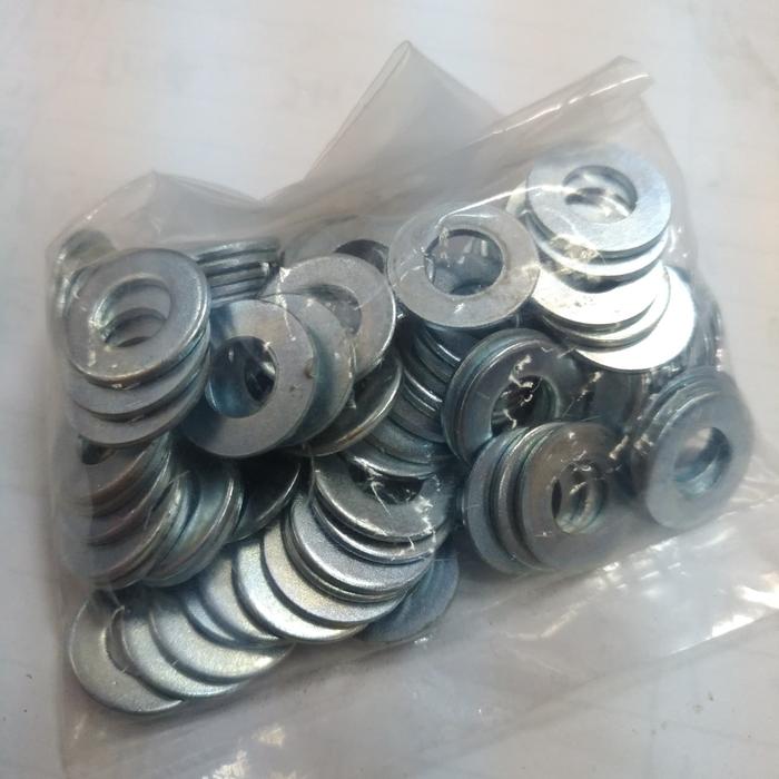 Jual Ring Plat 6mm (100pcs) Washer Plate Galvanis m6 WP m6 Ring Plat M6 ...